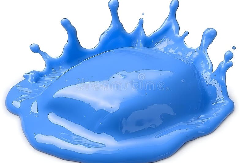 Vibrant Blue Liquid Splash: Dynamic Paint Crown Stock Illustration ...