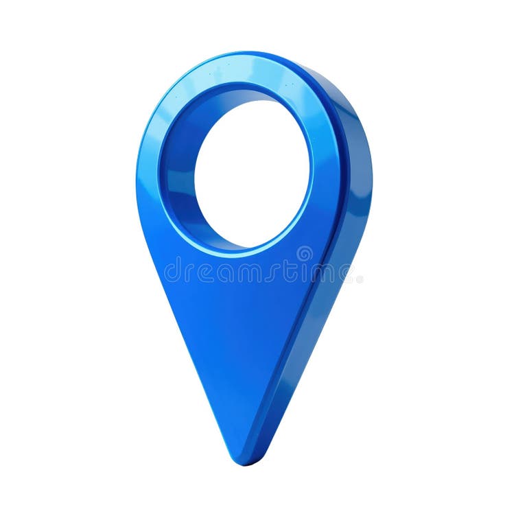 Vibrant Blue Location Icon Symbolizing Navigation and Direction Stock ...