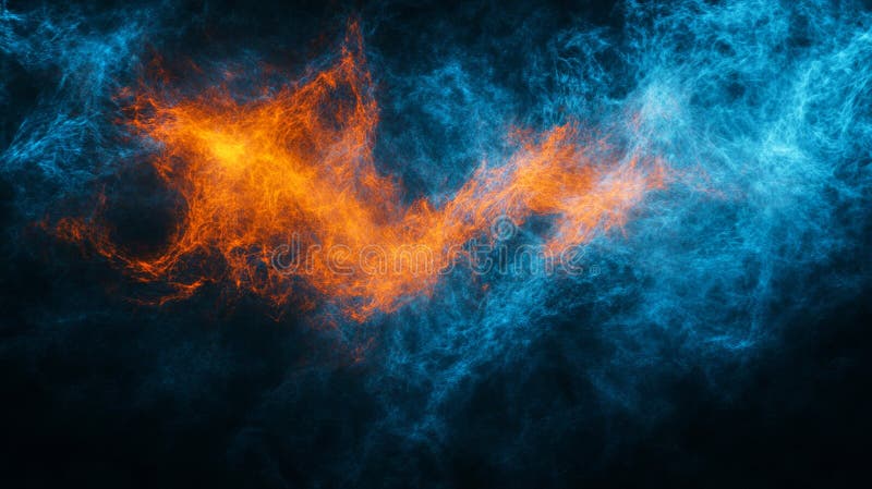 Vibrant Blue and Orange Gradient Flowing through a Dark Textured ...