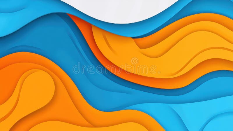 Vibrant Blue and Orange Gradient Fluid Background with a Modern ...