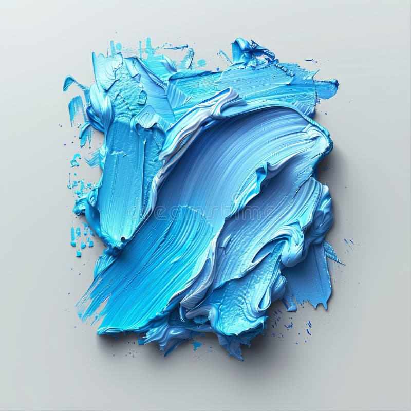 Vibrant Blue Paint Smeared on a Textured Surface Showcasing Creativity ...