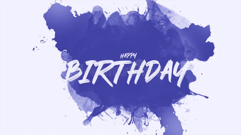 Vibrant Blue Splash Celebrating with a Joyful Happy Birthday! Stock ...