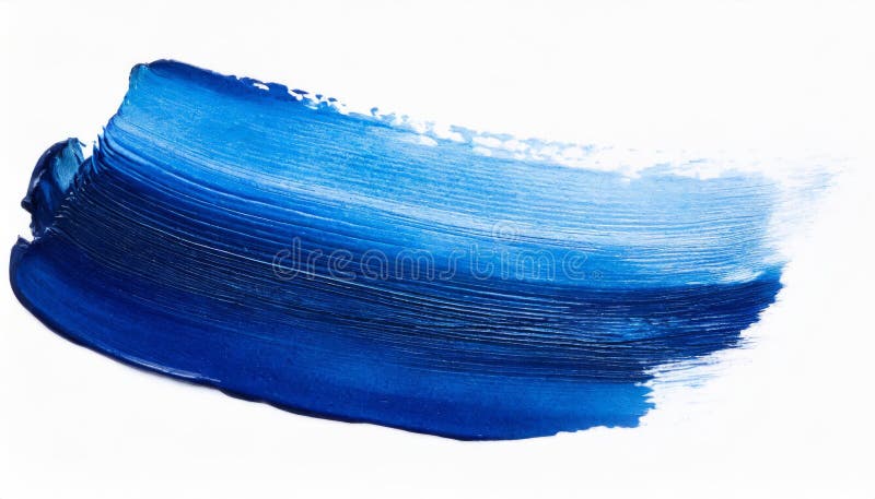 Blue Brush Stroke on White Background Stock Image - Image of pattern ...