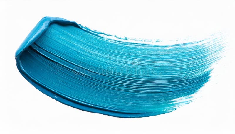Vibrant Blue Paint Stroke on White Background Stock Photo - Image of ...