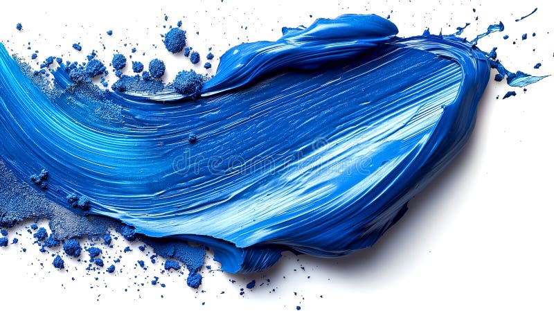 Vibrant Blue Paint Texture Isolated on White Background. Generative AI ...