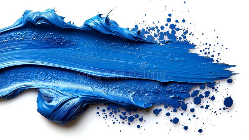 Vibrant Blue Paint Texture Isolated on White Background. Generative AI ...
