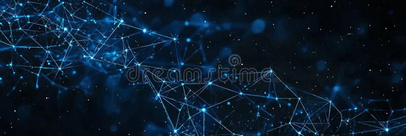 Vibrant Blue Particles Come Alive, Intertwining To Form Complex ...