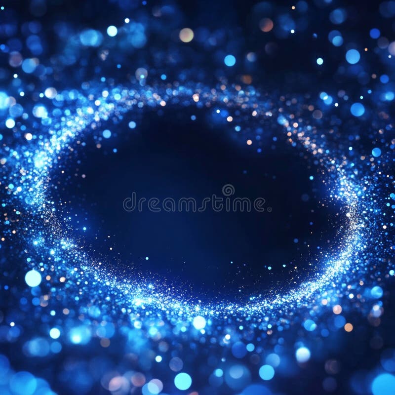 Vibrant Blue Particles Create a Mesmerizing Cosmic Effect in Dark Void ...