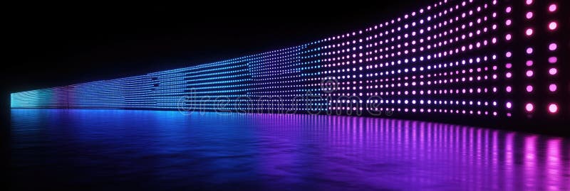 Blue Purple LED Light Gradient Stage Banner, Abstract Lighting Concept ...