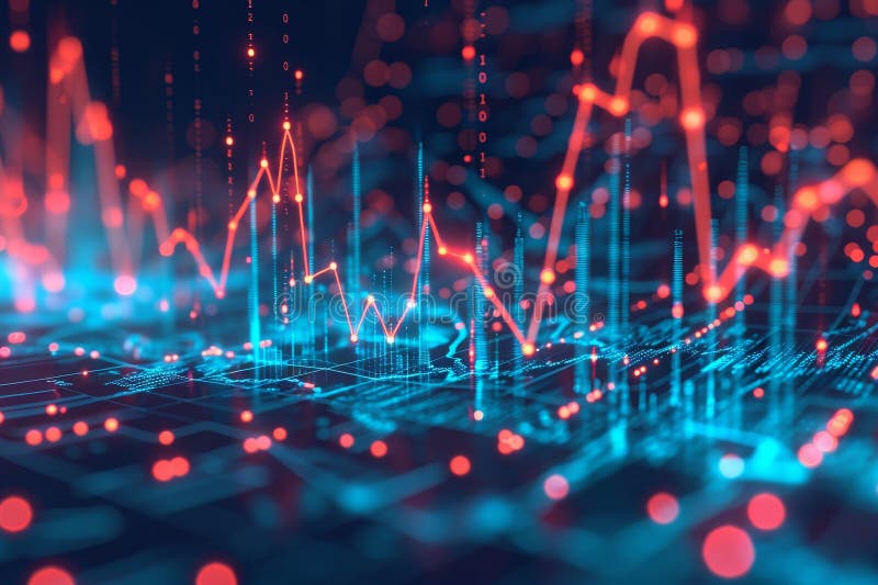 A Vibrant Blue and Red Background Filled with Intersecting Lines and ...