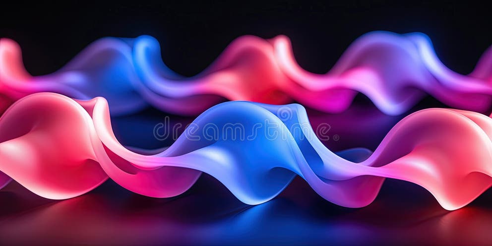 Vibrant Blue and Red Waveforms in a Lively and Energetic Dance ...