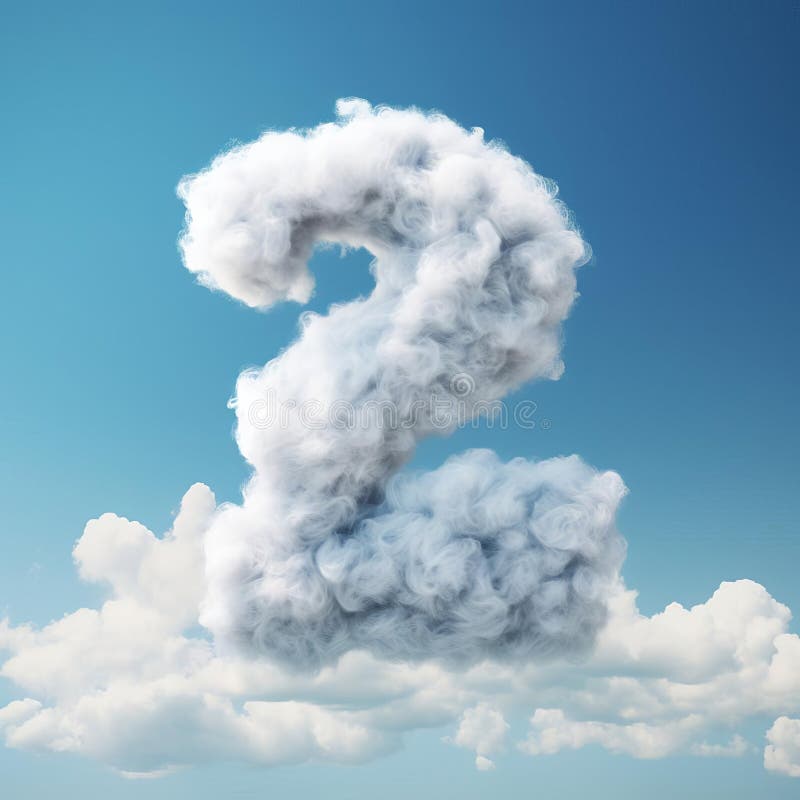 Vibrant Blue Sky with Fluffy White Clouds Forming Number Twenty-three ...