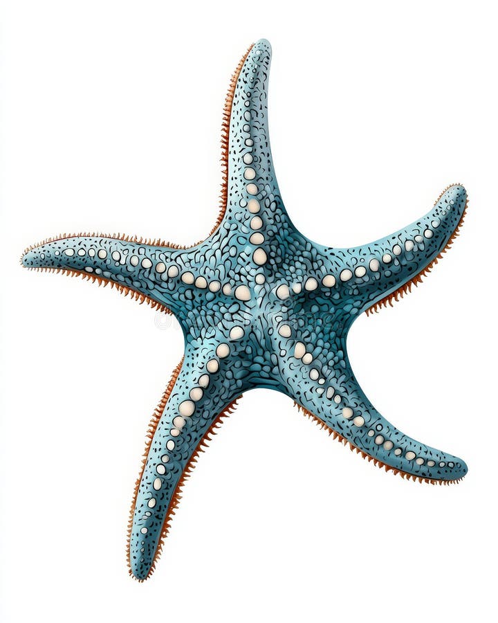 A Vibrant Blue Starfish with Intricate Texture and Patterns Perfect for ...