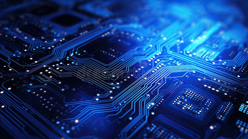 Vibrant Blue Technology Backgrounds Stock Illustration - Illustration ...