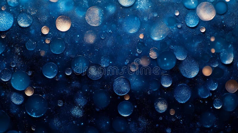 Vibrant Blue Water Droplets Creating a Shimmering Effect Stock Photo ...