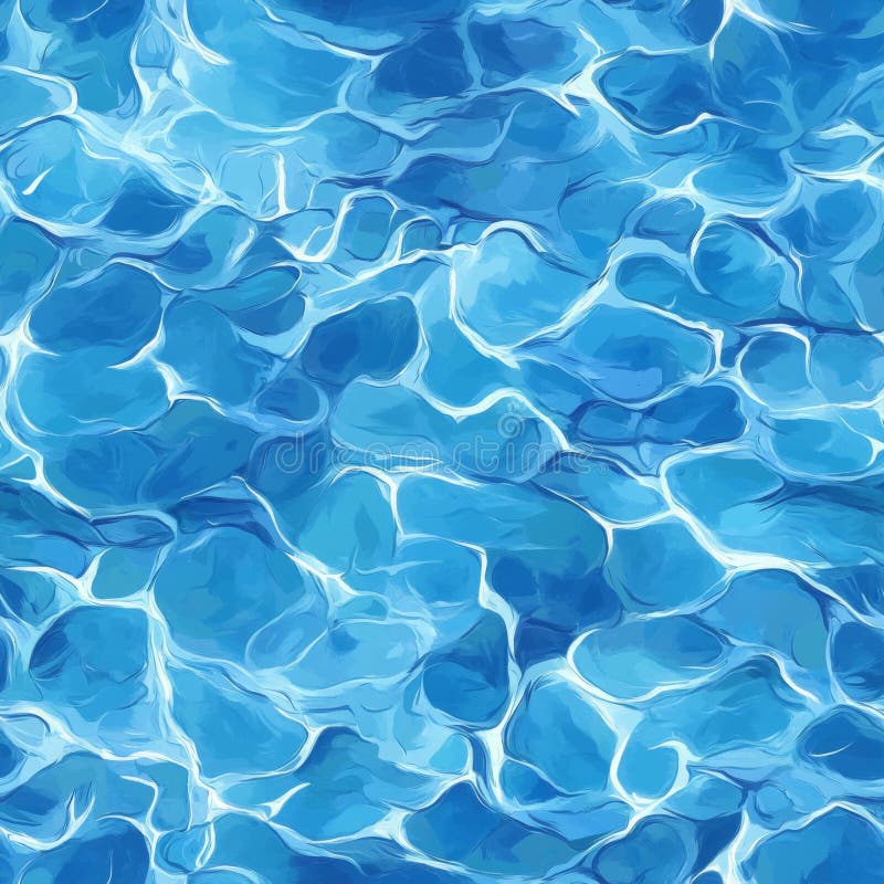 Vibrant Blue Water Ripples Sunlight Reflections Creating Mesmerizing ...