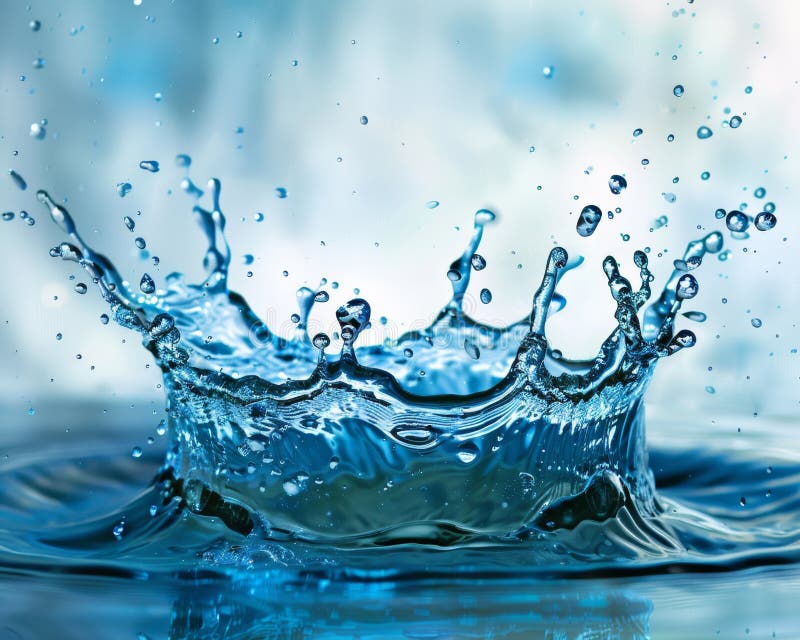 Vibrant Blue Water Splash Showcasing Refreshing Power in a High Quality ...