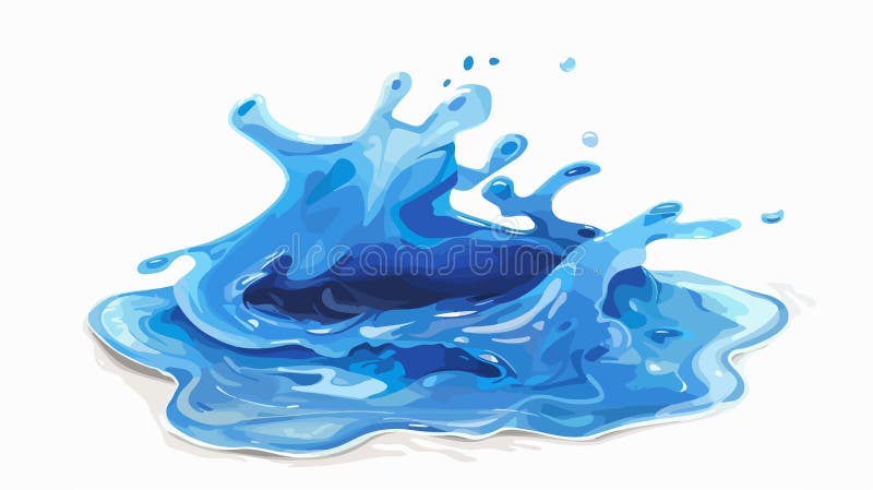 Vibrant Blue Water Splash Vector Illustration Isolated Stock Vector ...