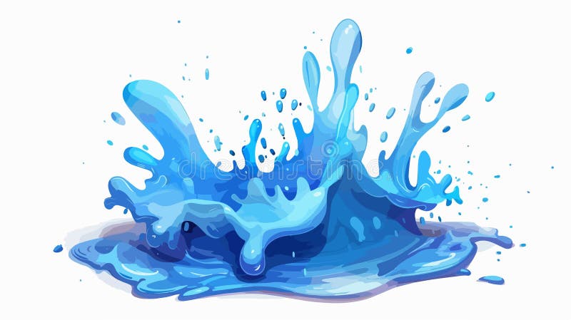 Vibrant Blue Water Splash Vector Illustration Isolated Stock Vector ...