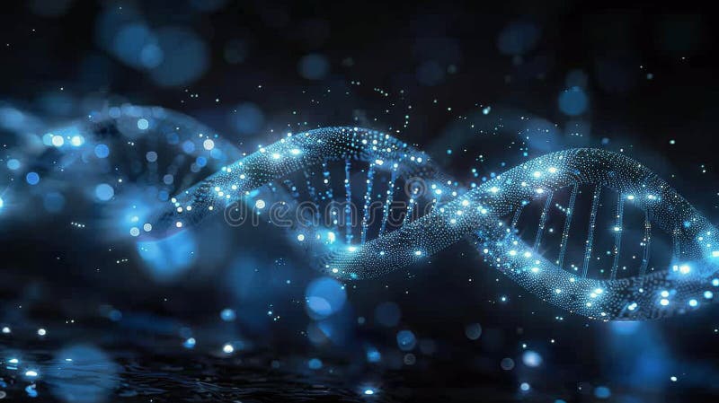 Vibrant Blue and Yellow Lights Strand 3D Rendering Stock Illustration ...