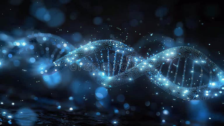 Vibrant Blue and Yellow Lights Strand 3D Rendering Stock Illustration ...