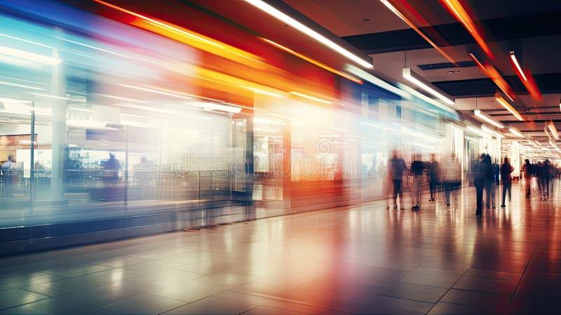 Vibrant Blurred Interior Signage Stock Illustration - Illustration of ...