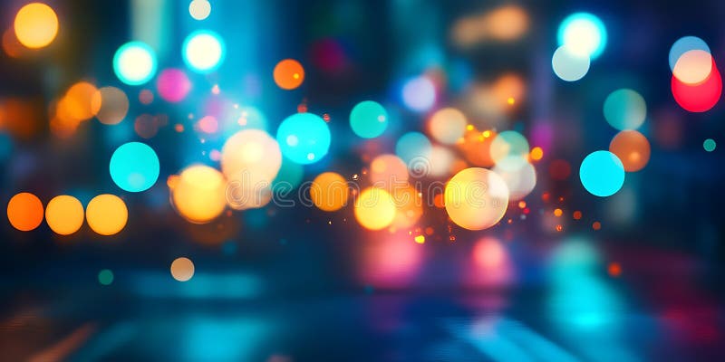 Vibrant Bokeh Lights Background Colorful Abstract Blur Stock ...
