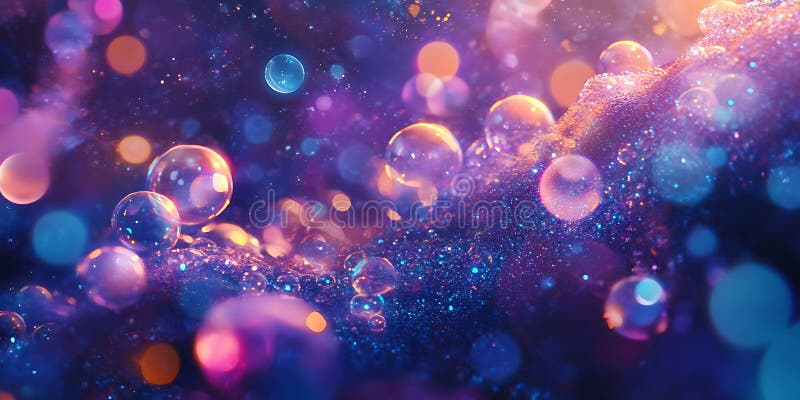 Vibrant Bokeh Lights Background Purple Pink Blue Sparkle Stock ...