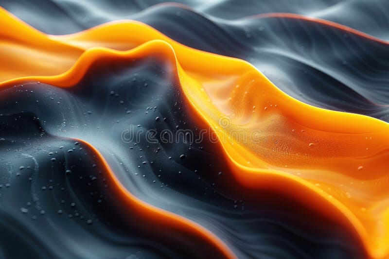 Yellow Flow Wave Abstract Texture for Dark Wallpaper & Cover Design ...