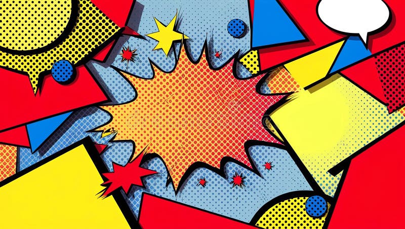 A Vibrant and Bold Pop Art-inspired Background Featuring Style Elements ...