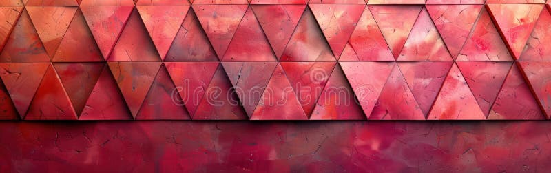 Triangular Mosaic Tile Texture in Red and Pink for Wall or Floor ...
