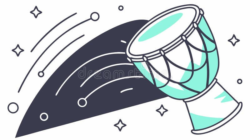 Vibrant Bongo Drum with Musical Elements Vector, Vector Design ...