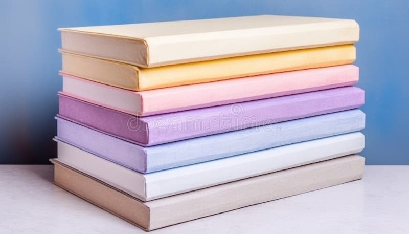 Vibrant Book Collection Covers Stack in Clean Bookshelf Arrangement ...