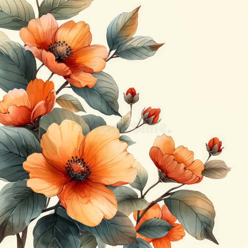 Vibrant Botanical Background Stock Illustration - Illustration of ...