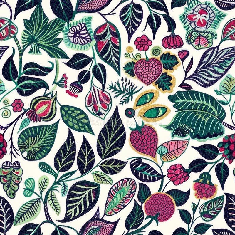Vibrant Botanical Patterns: Exotic Flowers and Tropical Leaves Design ...
