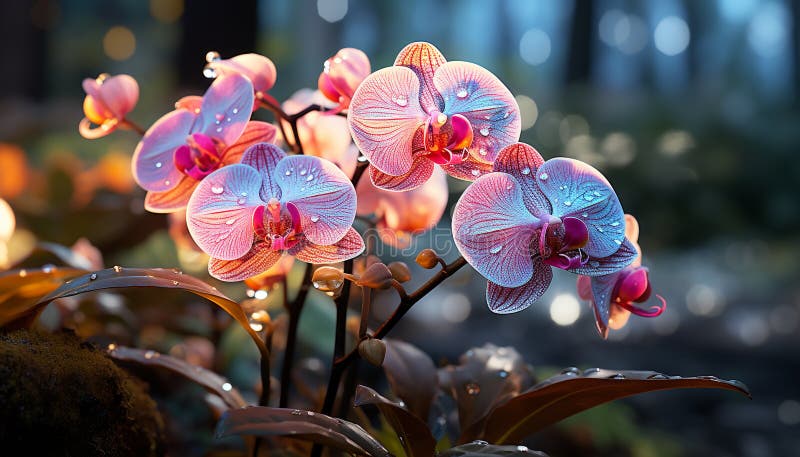 A Vibrant Bouquet of Multi Colored Orchids Showcases Nature Beauty ...