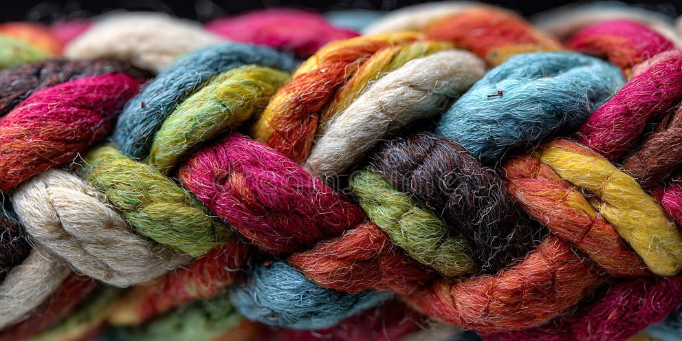 Vibrant Braided Yarn Colorful Texture Background for Design Projects ...