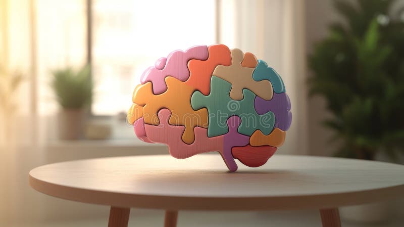Vibrant Brain Puzzle Blocks Represent the Intricacies and Difficulties ...