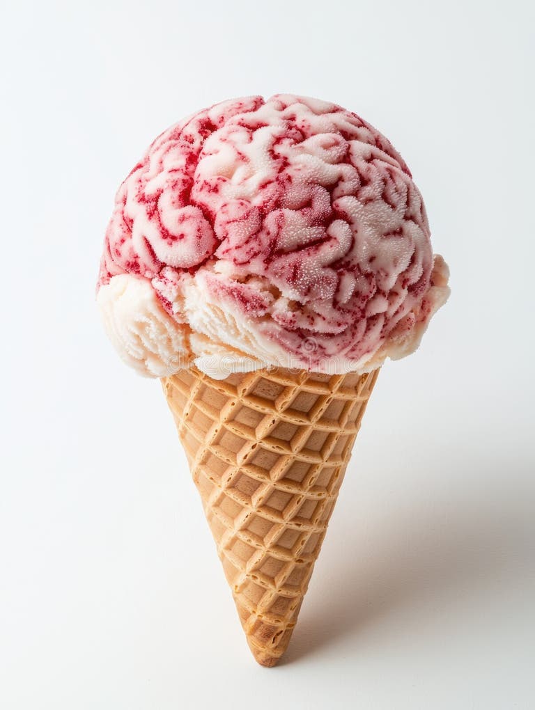 Ice Cream Cone Brain Stock Illustrations – 247 Ice Cream Cone Brain ...