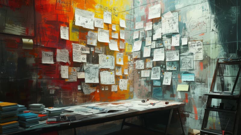 Wall Handwritten Notes Sketches Stock Photos - Free & Royalty-Free ...