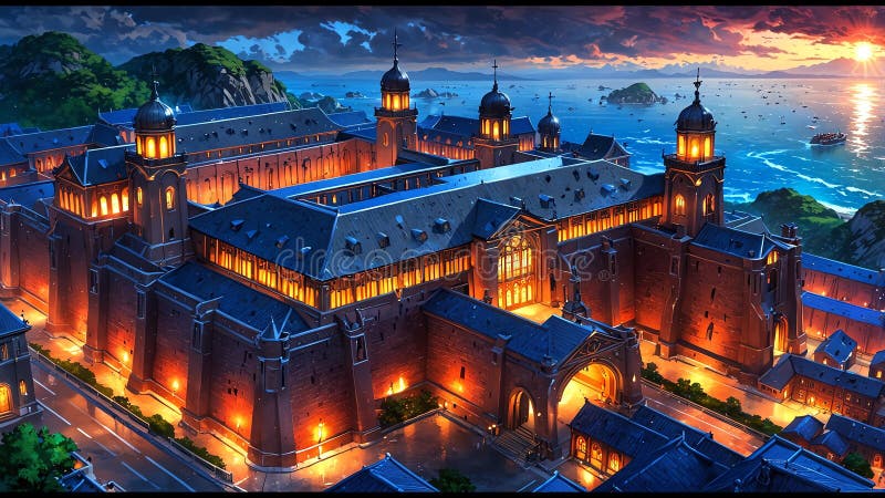 Vibrant Breathtaking Panoramic View of an Armory Ai Generated Stock ...