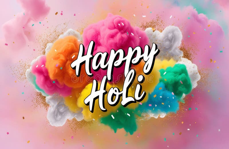Explosion of Bright Colourful Happy Holi Background Stock Illustration ...