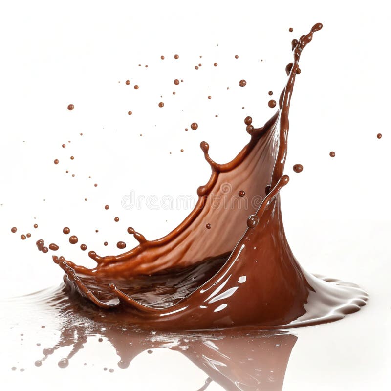 Brown Splash of Liquid Isolated on White Background Stock Illustration ...
