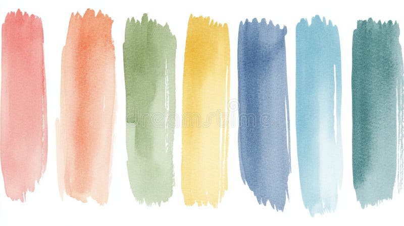 Vibrant Brush Strokes Merge Effortlessly To Create a Lively Rainbow ...