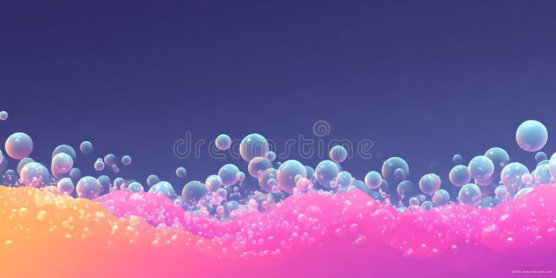 Vibrant Bubble Wave Abstract Background for Design Projects Stock ...