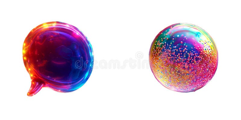 Colorful Bubble Forms Illuminating Imagination and Creativity Stock ...