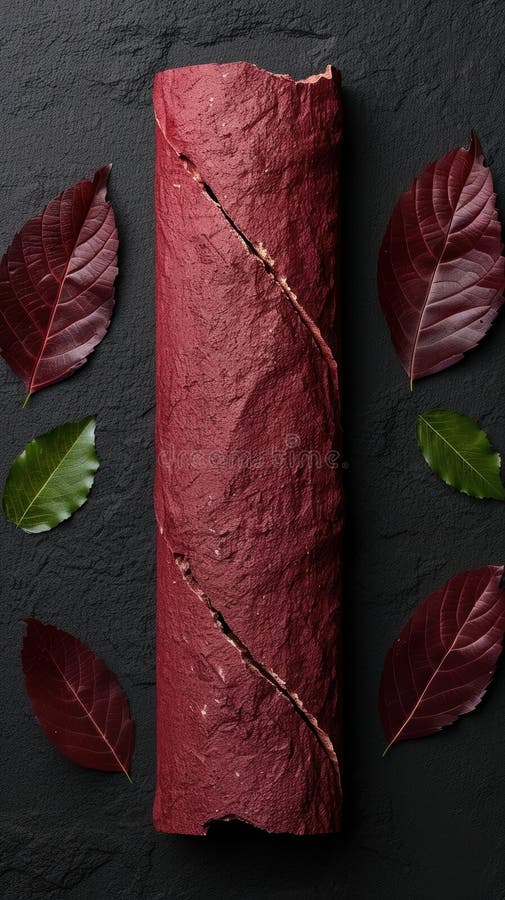 Vibrant Burgundy Leaf and Meat Texture Stock Illustration ...