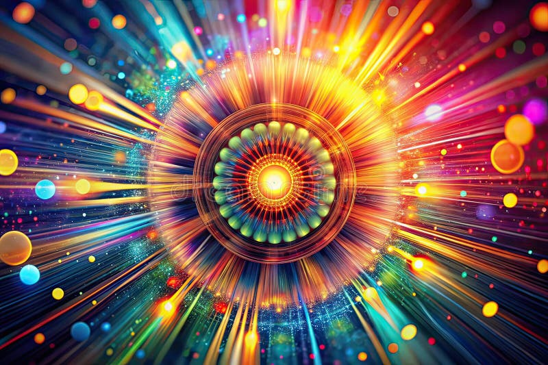 Radiating Circle from Lines Stock Illustration - Illustration of modern ...