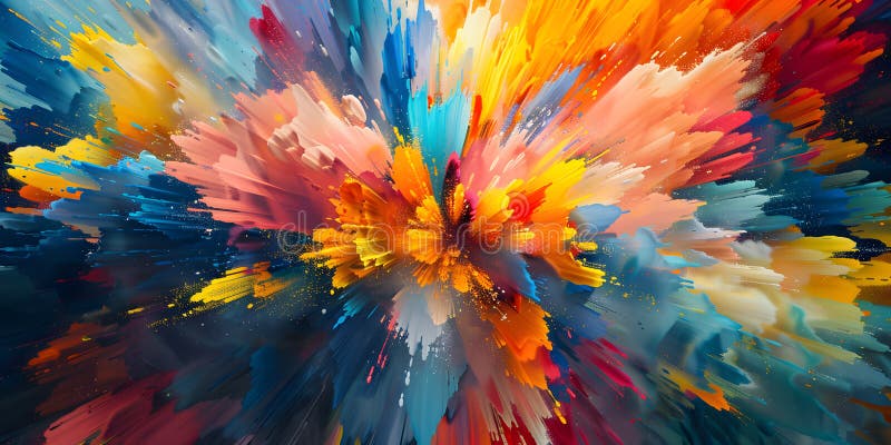 Energetic Colorful Burst Abstract Background Artistic Splendor ...