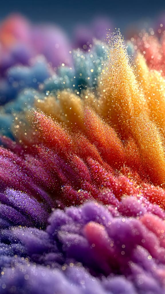 A Vibrant Burst of Multicolored Glitter Particles Exploding Outward in ...